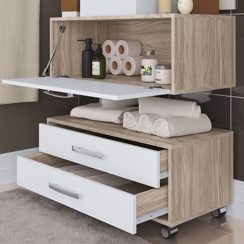 Conjunto De Banheiro Completo 60cm Balcão Painel Cuba Conjunto De Banheiro Completo 60cm Balcão Painel Cuba