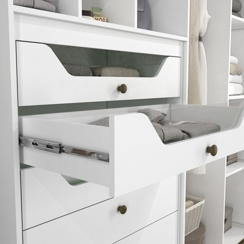 Guarda Roupa Casal em MDF 3 Portas Correr 4 Espelhos 7 Prateleiras 6 ...