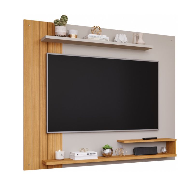 Painel para TV Até 50 Polegadas Ripado Floripa Permobili Off White ...