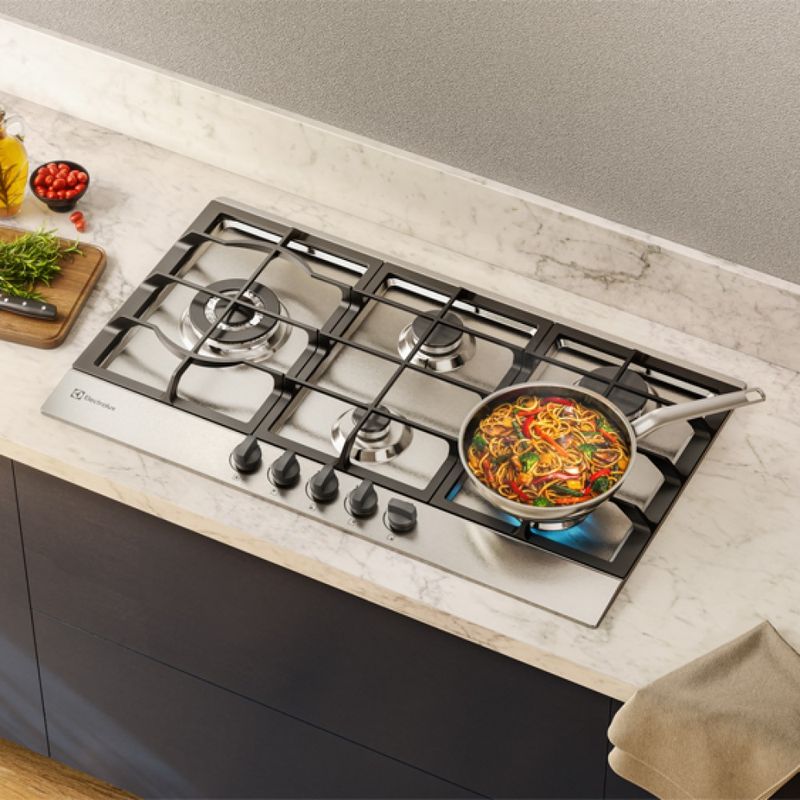 Cooktop 5 Bocas Electrolux Experience KE9DX Semi Profissional Inox Bivolt